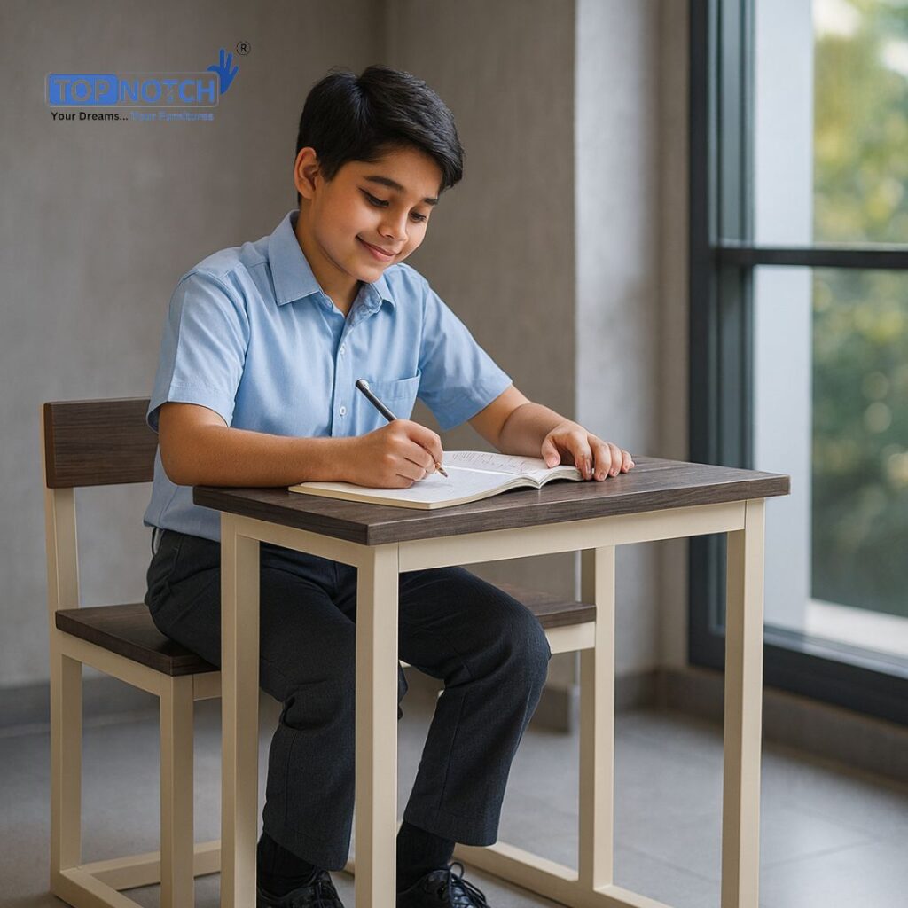 Classroom Student Desk and Chair Set – Wooden Top & Seat with Metal ...