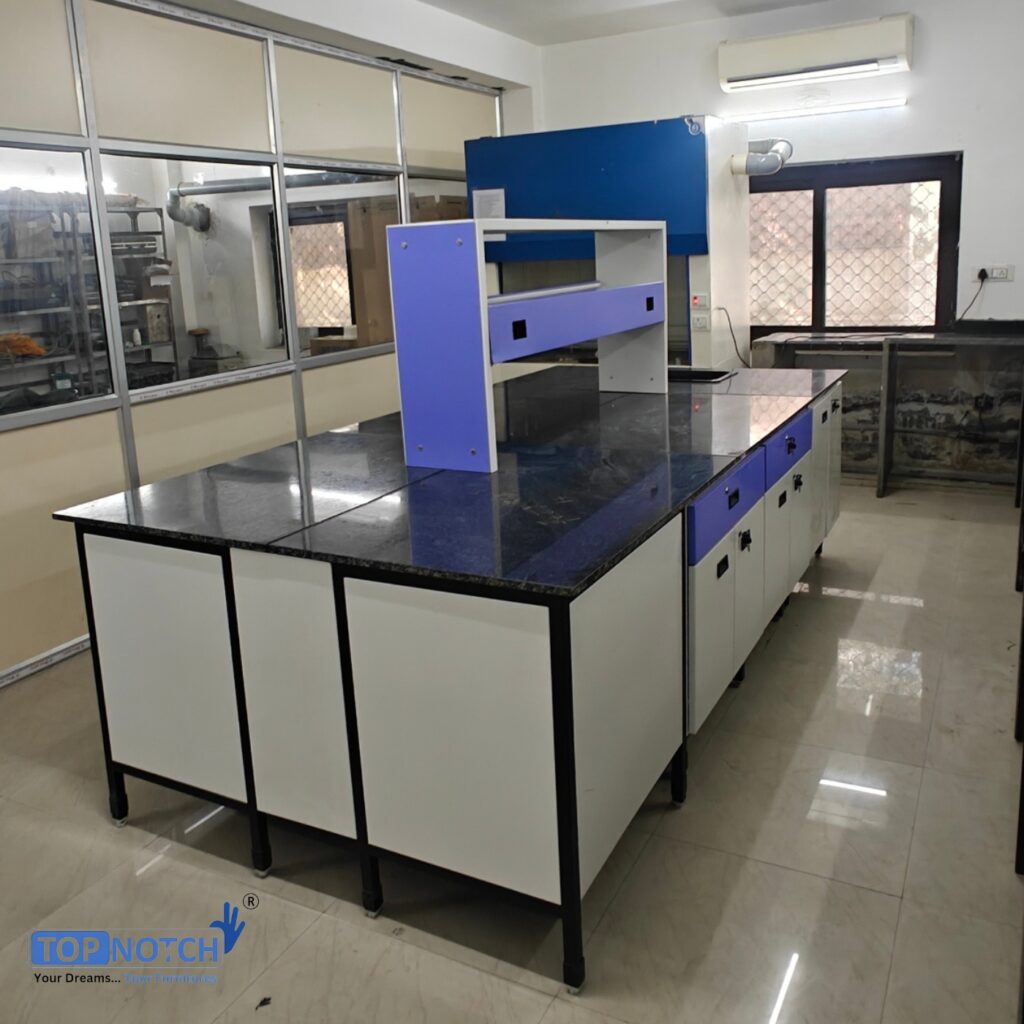 Modular Laboratory Island Bench/Table with Reagent Racks & Sink ...